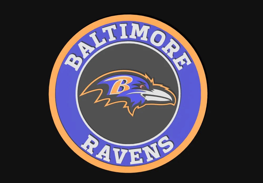 Baltimore Ravens logo by GhengisAhn MakerWorld: Download Free 3D Models