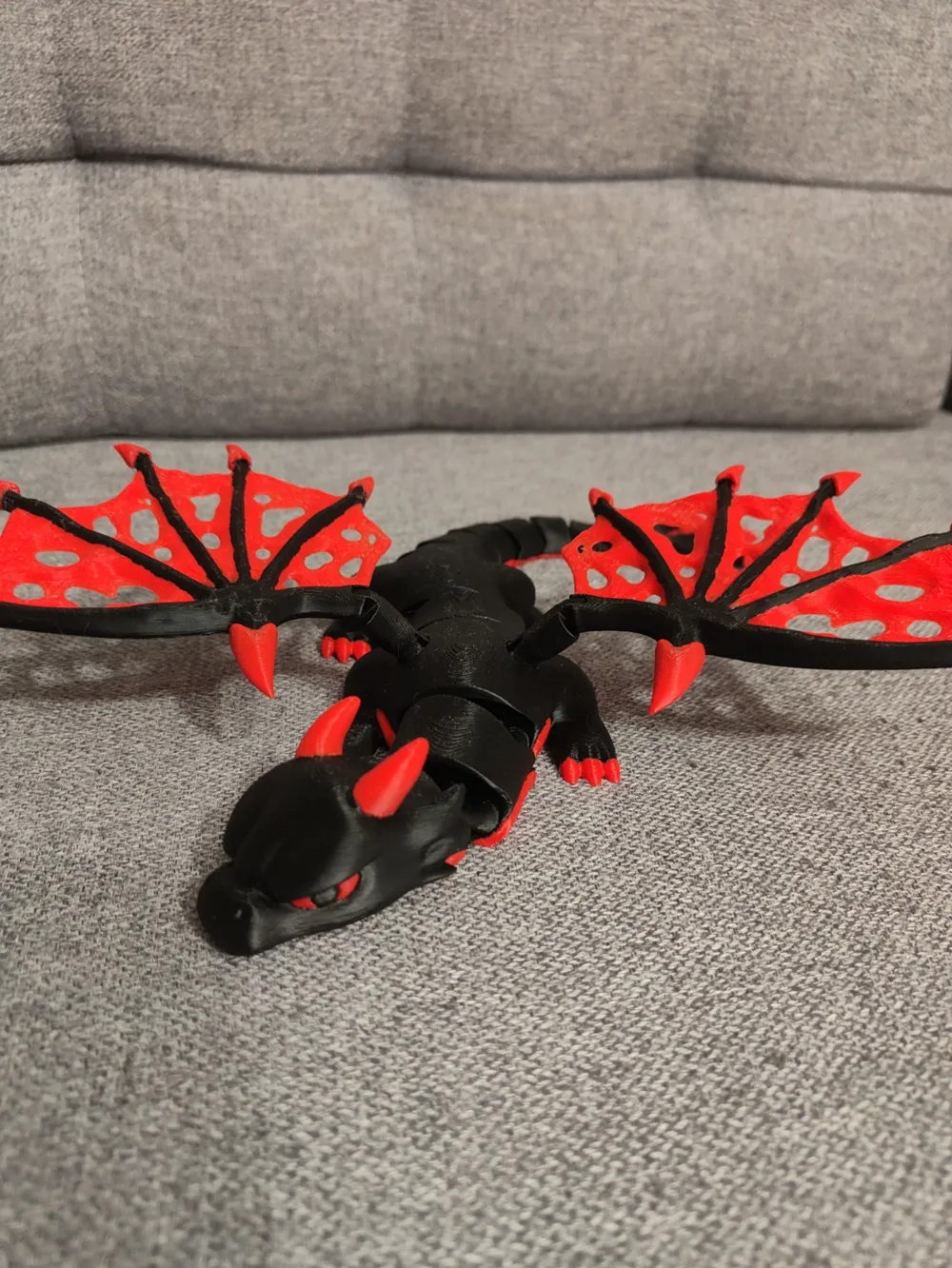 Articulated Hell Dragon with Wings - Free 3D Print Model - MakerWorld