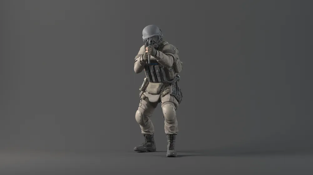 Special Forces Posable Figure Set Police Pose by 天天向上 MakerWorld ...