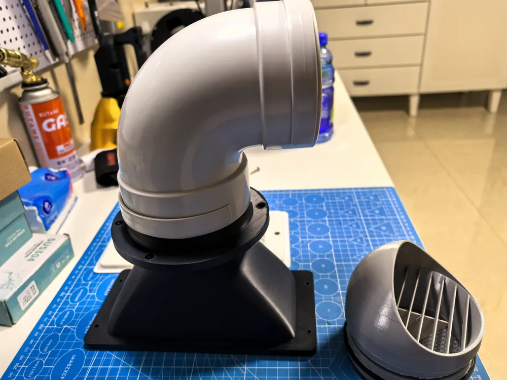 Fresh air wall-mounted duct kit (plug-in snap-on type) - Free 3D Print ...
