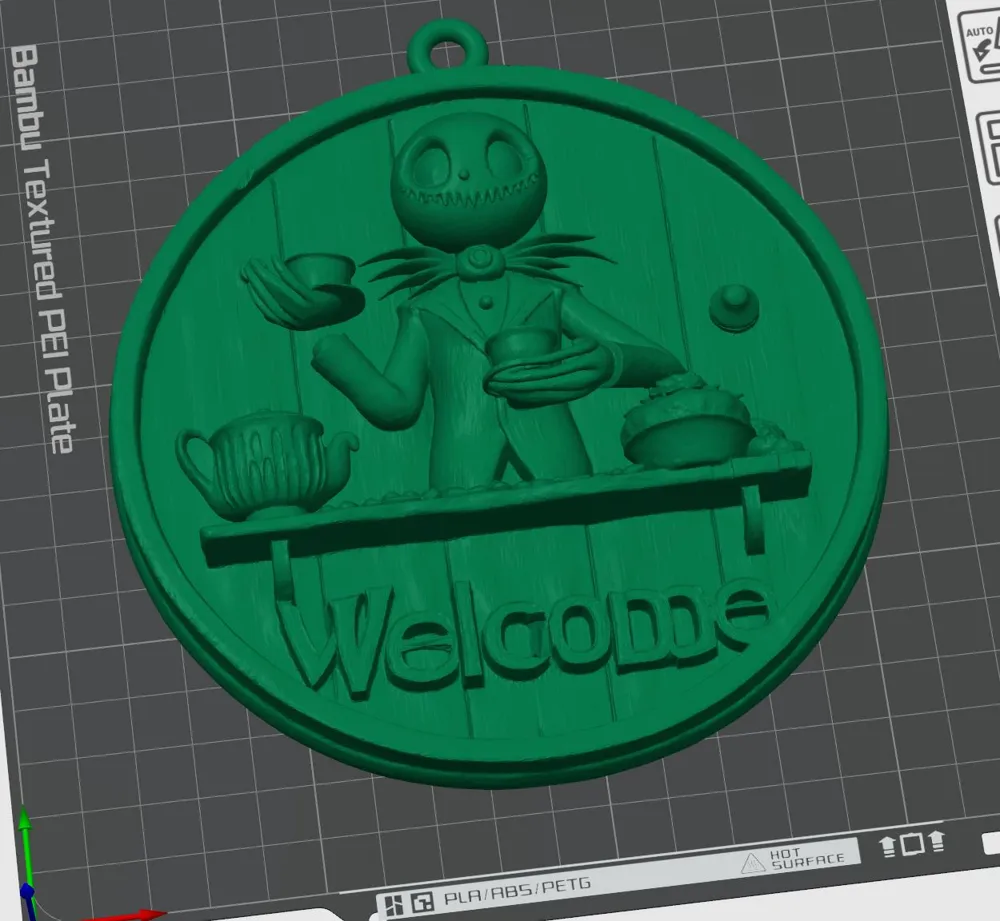 Jack Skellington Door Sign - Free 3D Print Model - MakerWorld
