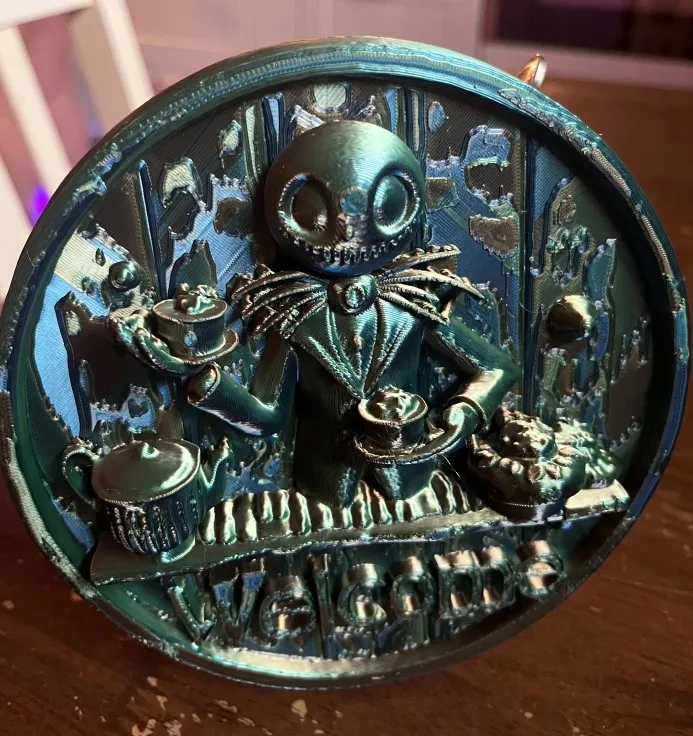 Jack Skellington Door Sign - Free 3D Print Model - MakerWorld