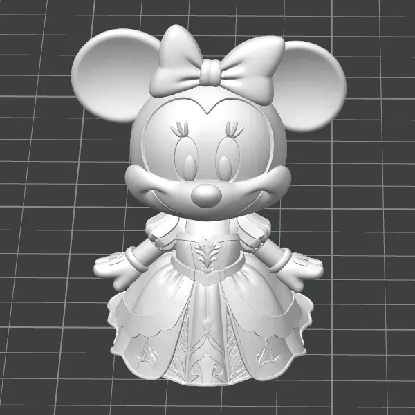 Minnie Mouse in Elsa Dress - Free 3D Print Model - MakerWorld