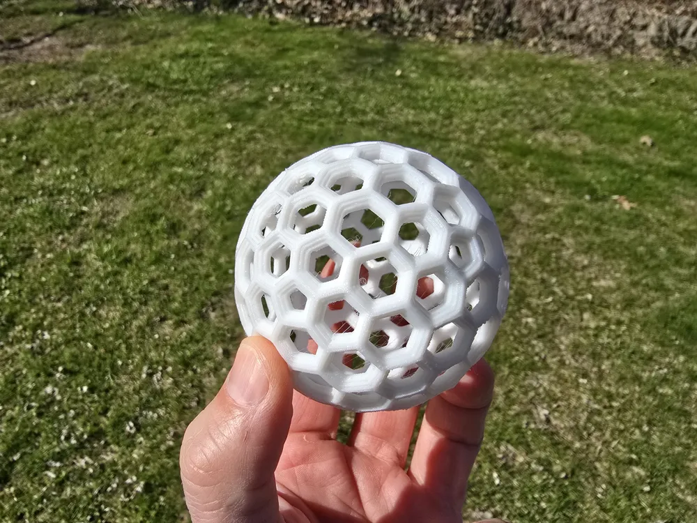 TPU Baseball - Hexagon mesh ball - Free 3D Print Model - MakerWorld