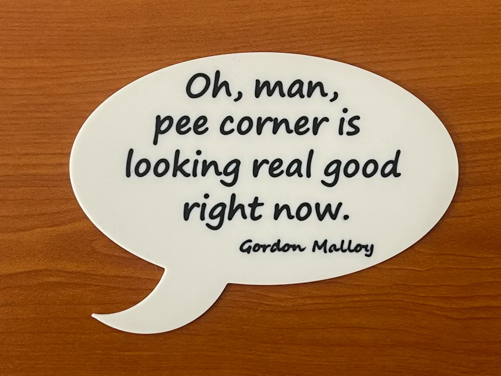 The Orville - saying - Pee Corner by DarkLink - MakerWorld