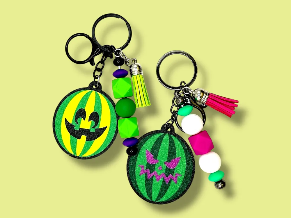 Summerween Halloween Watermelon Pumpkin Keychain by Manic 3D Prints ...