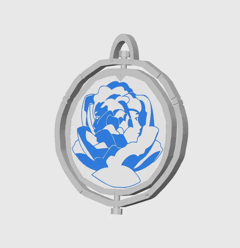 Arcane Blue Rose Pendant (Jinx / Powder & Ekko) by Bento MakerWorld ...