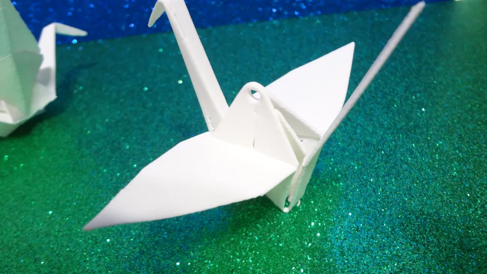 2 Origami Crane Bird Peace Hope Fortune Ornaments - Free 3D Print Model ...