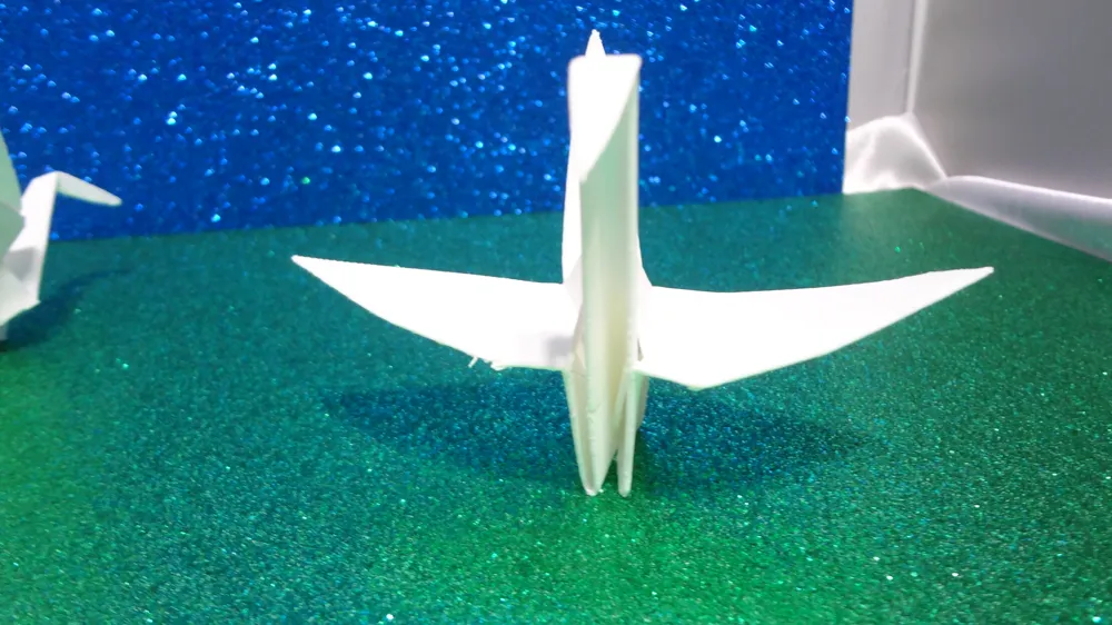 2 Origami Crane Bird Peace Hope Fortune Ornaments - Free 3D Print Model ...