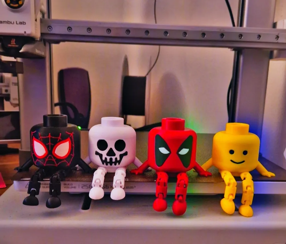 Articulated Brick Head Buddy (Skeleton Edition) by SA3D Designs ...