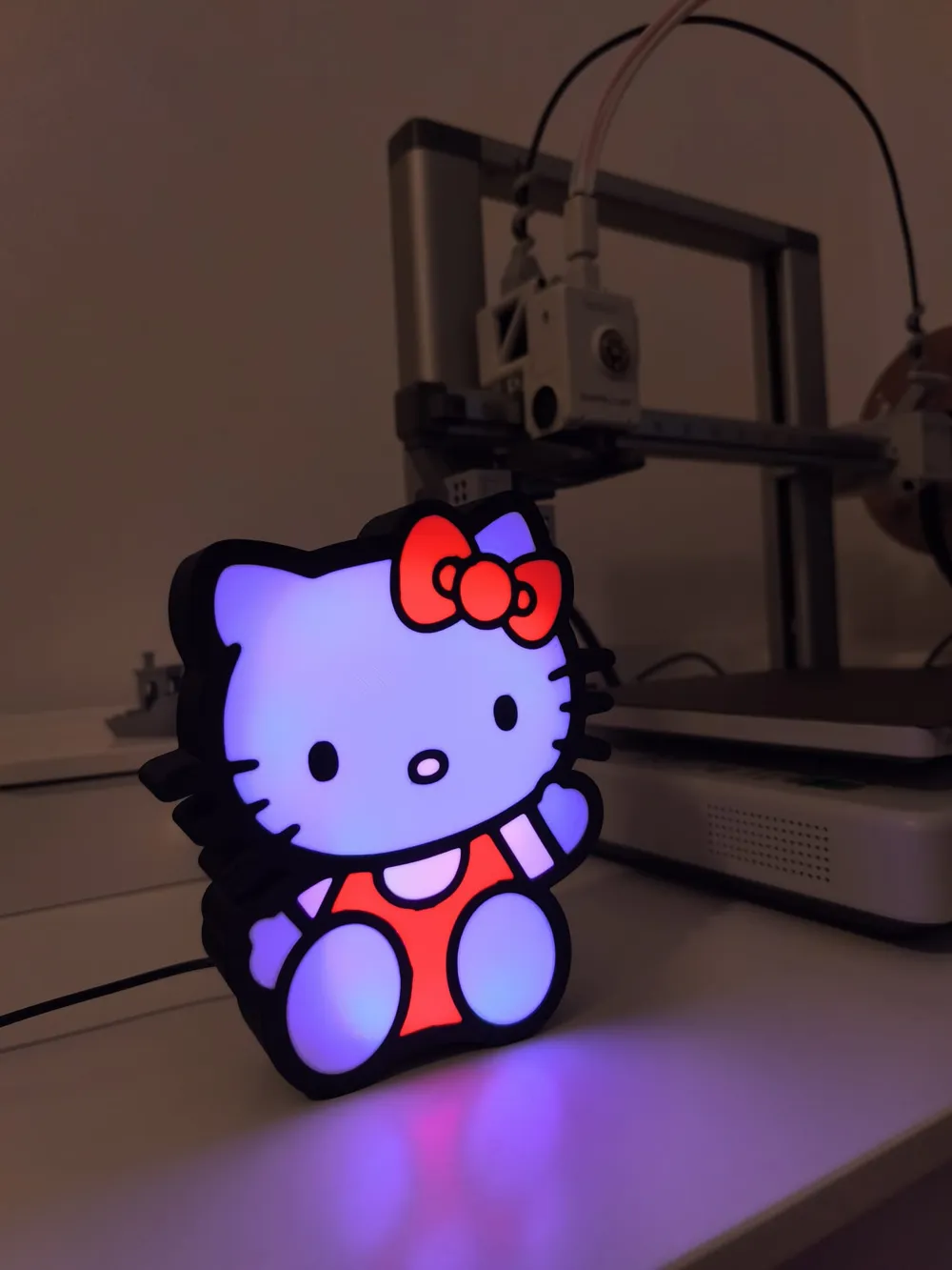 Hello Kitty light box Sanrio - Free 3D Print Model - MakerWorld