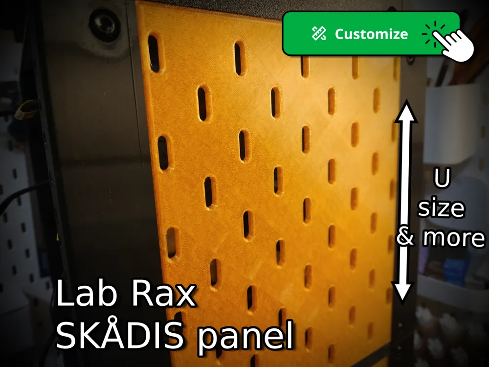 Lab Rax IKEA SKÅDIS Side Panel | Customizable by Kiwiworks MakerWorld: Download Free 3D Models
