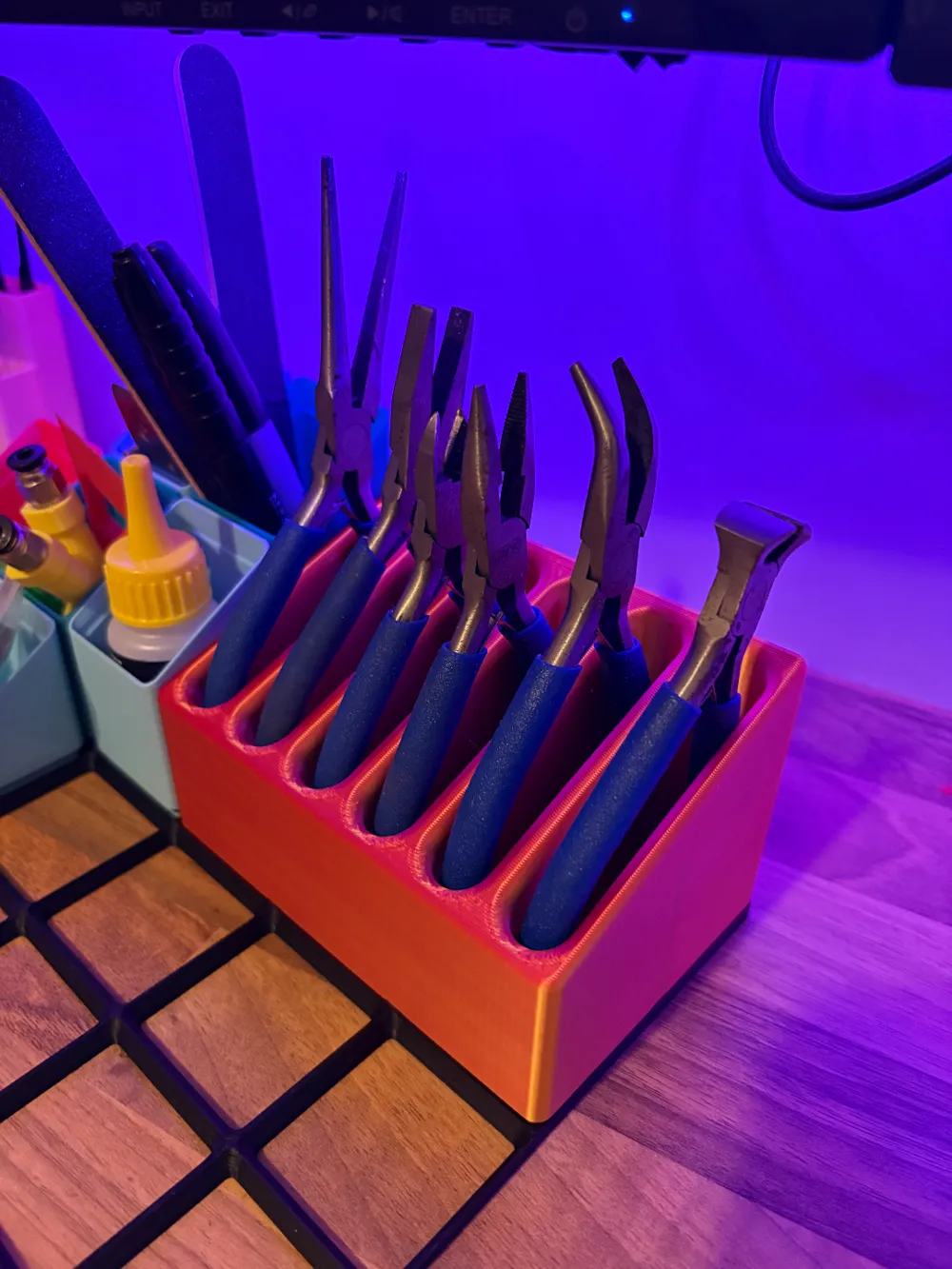 Gridfinity Vertical Mini Plier Holder x 6 by brillious MakerWorld: Download Free 3D Models