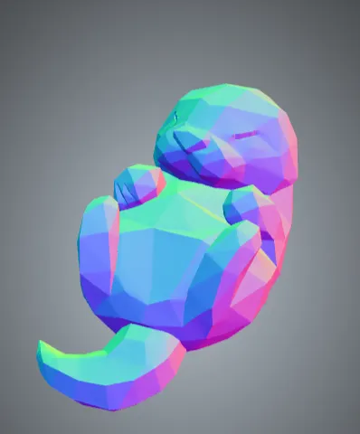 Low Poly Sleeping Otter Figurine - Free 3D Print Model - MakerWorld