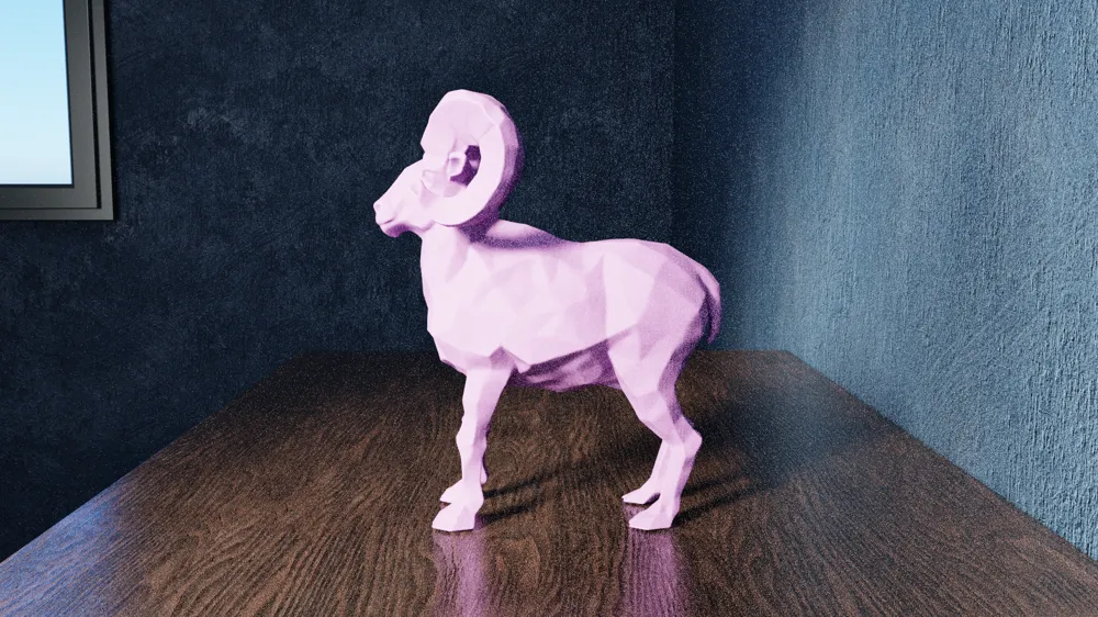 Low Poly Bighorn Sheep - Free 3D Print Model - MakerWorld