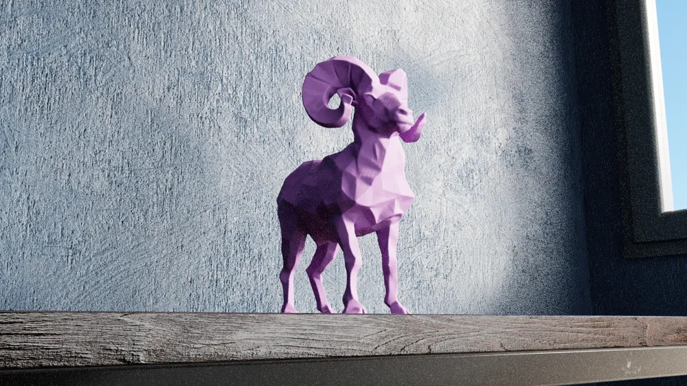 Low Poly Bighorn Sheep - Free 3D Print Model - MakerWorld