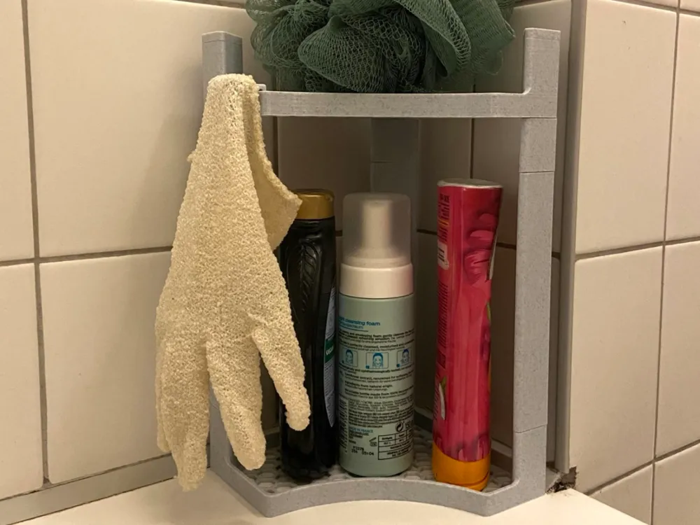 Bathtub Shower Corner Shelf (Modular) - Free 3D Print Model - MakerWorld