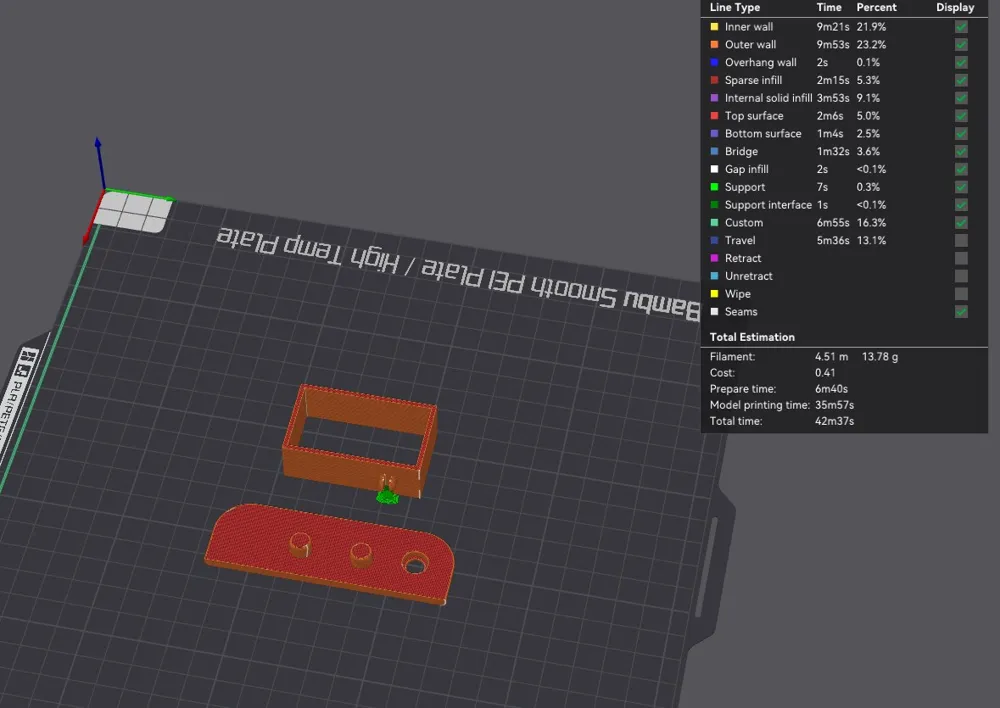 Humidity/Temperature gauge holder for Bambu Lab X1C/P1P - New, improved ...