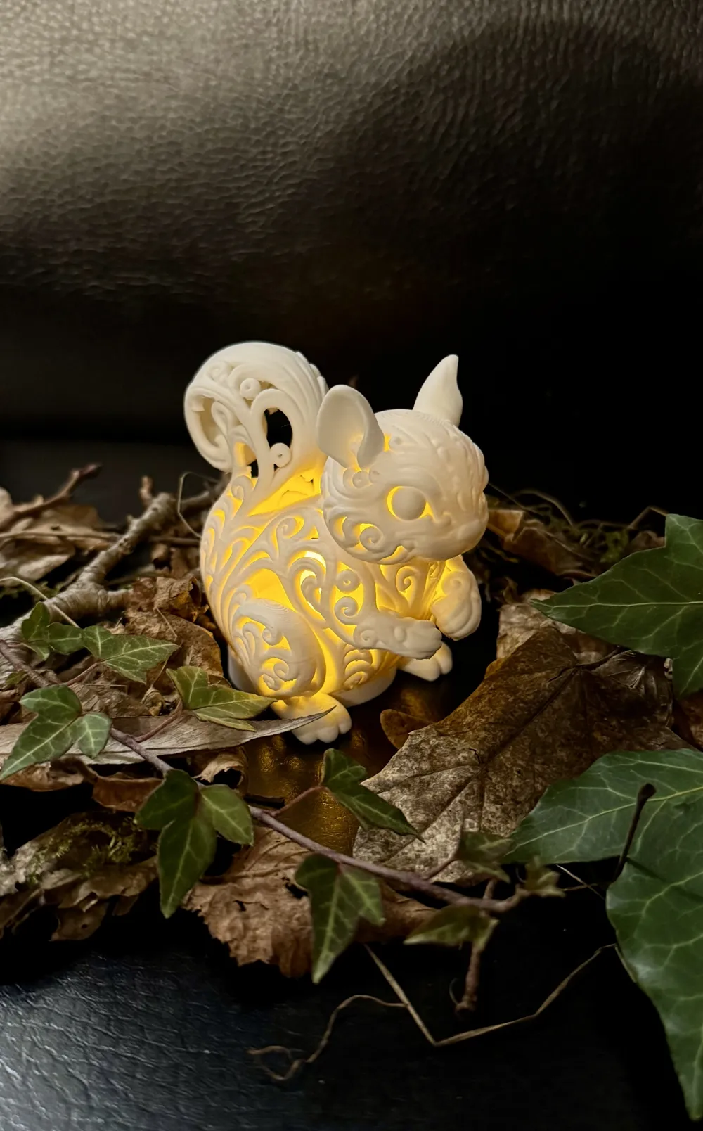 Squirrel in Ornament Style for LED Tealight - Free 3D Print Model ...