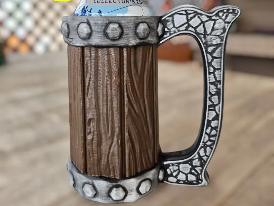 Tavern Stein Can Koozie - Stone Inlaid by CL3D PRINTING MakerWorld ...