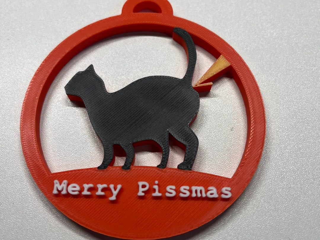 Cat Christmas Ornament - Free 3D Print Model - MakerWorld