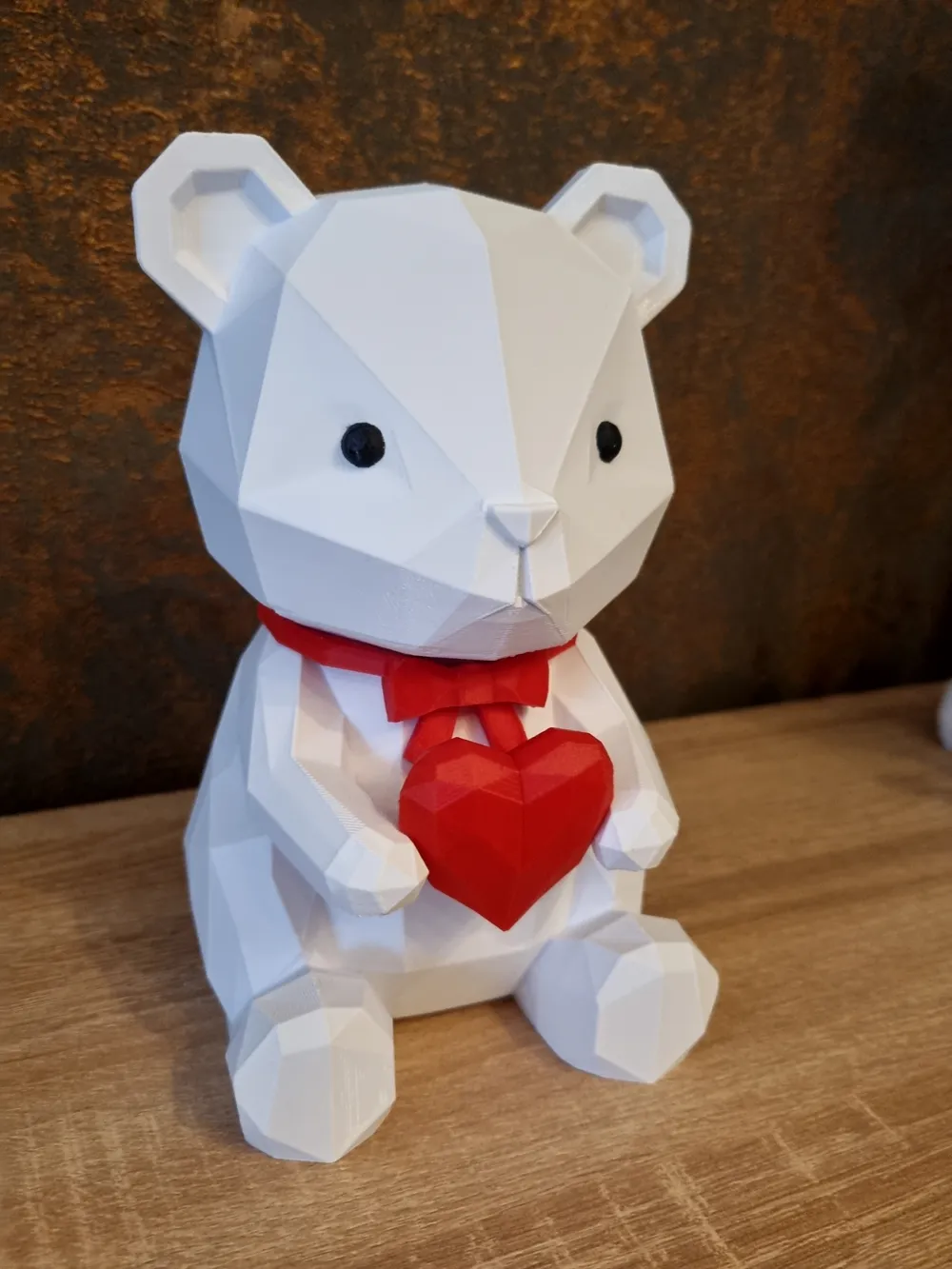 Valentine Bear with Heart - Free 3D Print Model - MakerWorld