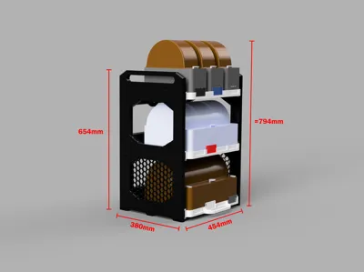AMS 1 & 2 Pro & HT Modular Sliding Stacking System - Free 3D Print ...