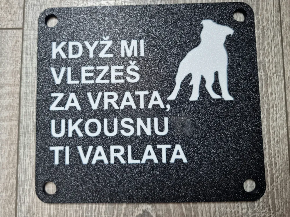 Gate sign by Michal - MakerWorld