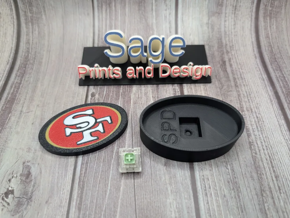 SF 49ers clicker fidget – MechKeyboardSwitch - Free 3D Print Model ...