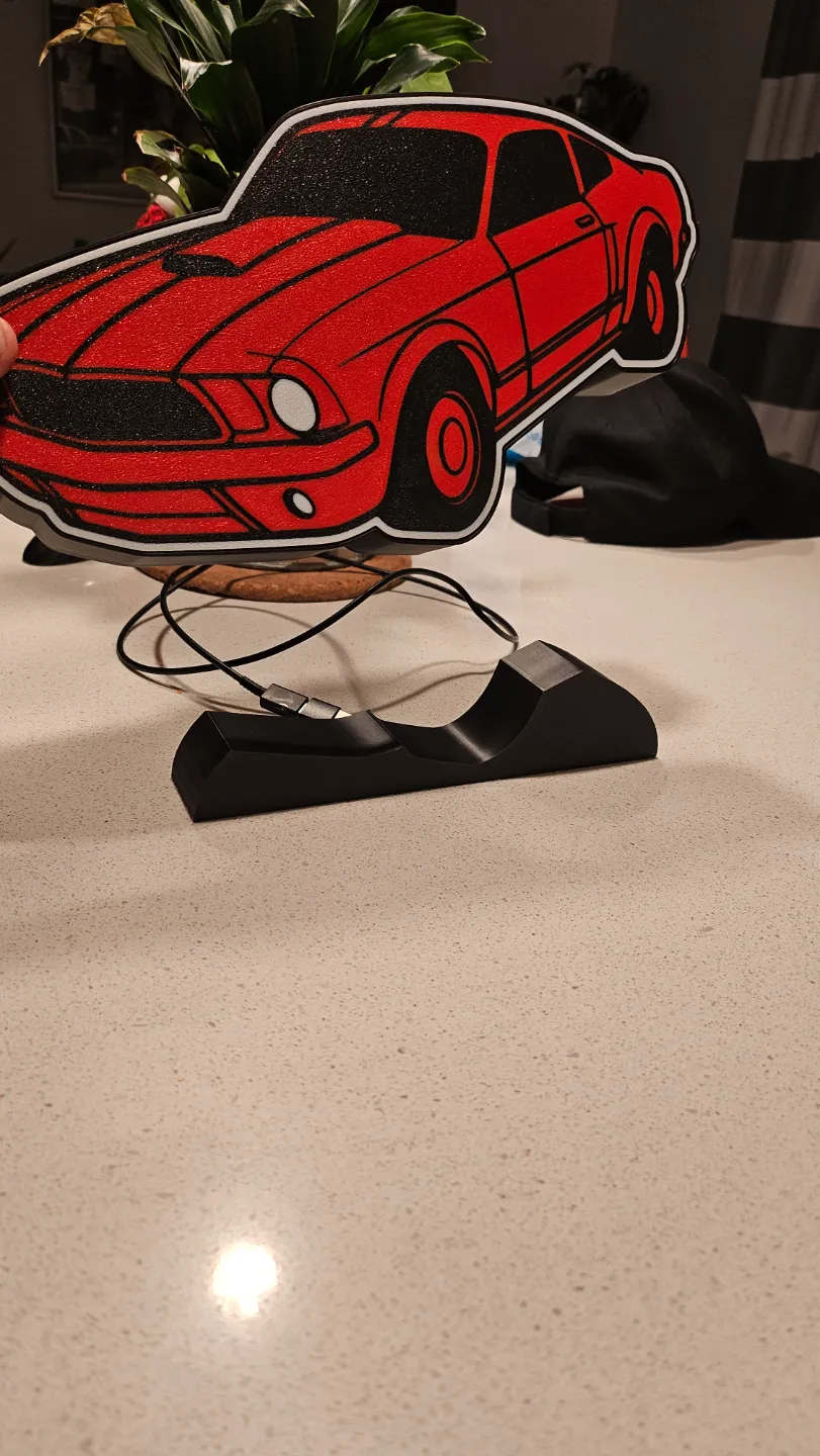 Ford Mustang Led Lightbox with stand by Tommy Gun - MakerWorld