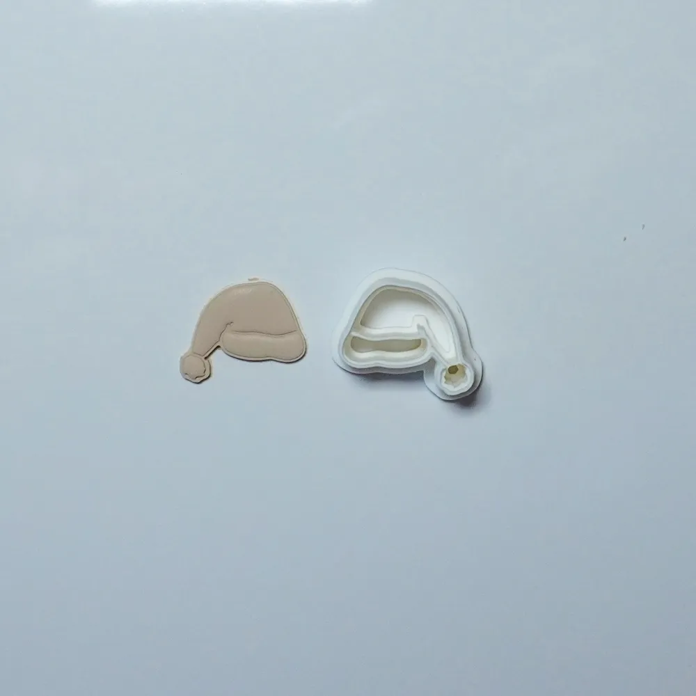 Santa Hat Polymer Clay Cutter Earrings Necklace - Free 3D Print Model ...