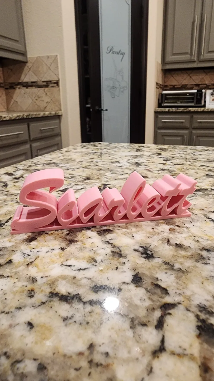 scarlett name plate plaque by Burk3D - MakerWorld