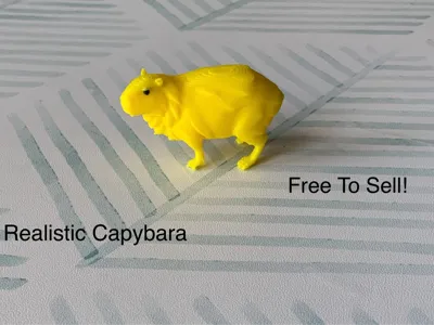 Realistic Capybara - Free 3D Print Model - MakerWorld