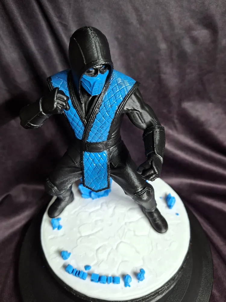 Mortal Kombat Sub-Zero Figure with Detailed Base - Free 3D Print Model ...