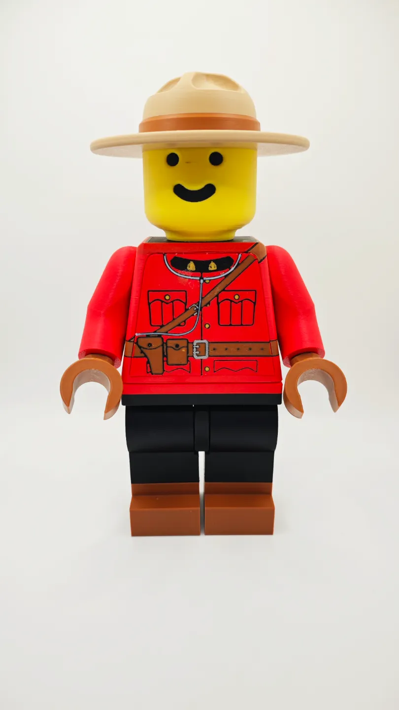 RCMP Brick Man Mountie (500%) by P78 MakerWorld: Download Free 3D Models