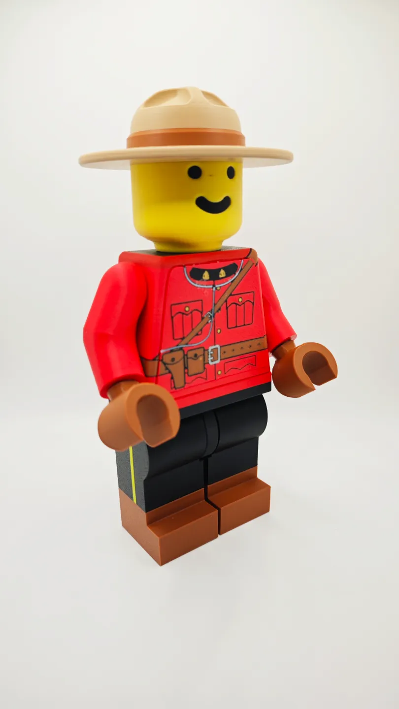 RCMP Brick Man Mountie (500%) by P78 MakerWorld: Download Free 3D Models