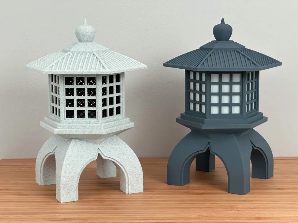 Japanese Tōrō Lantern LED Lamp - Free 3D Print Model - MakerWorld