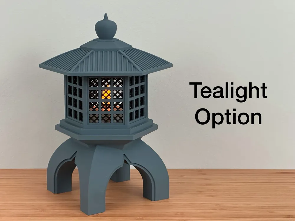 Japanese Tōrō Lantern LED Lamp - Free 3D Print Model - MakerWorld