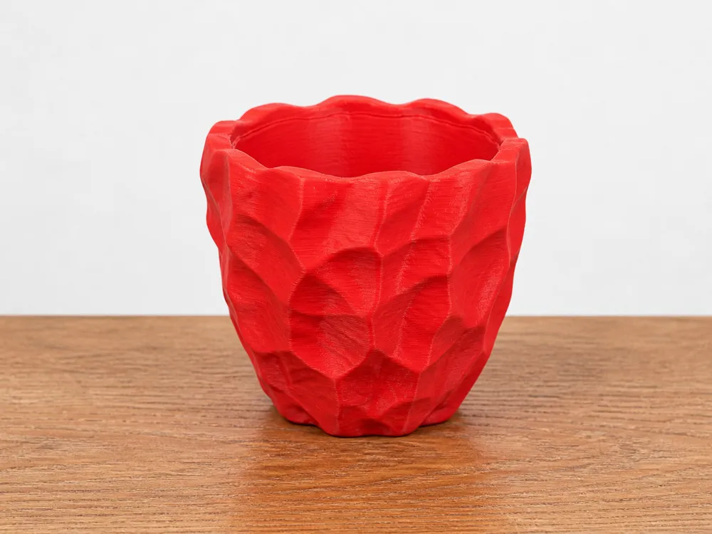 Organic Faceted Flower Pot - Free 3D Print Model - MakerWorld
