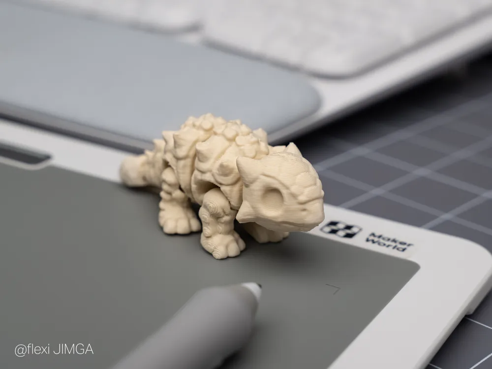 Mini Flexi Ankylosaurus Skeleton | Keychain - Free 3D Print Model ...