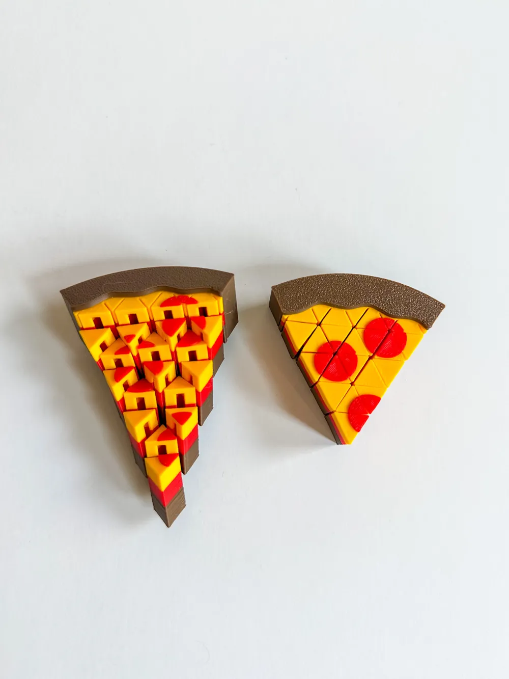 Mini Pixel Pizza Slice (2 Styles) - Free 3D Print Model - MakerWorld