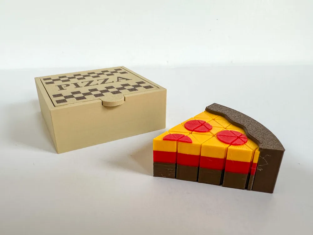Mini Pixel Pizza Slice (2 Styles) - Free 3D Print Model - MakerWorld