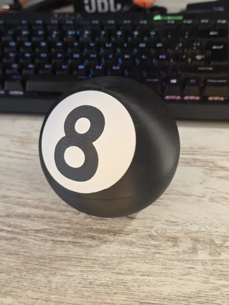 Number 8 Billiard Ball - Free 3D Print Model - MakerWorld