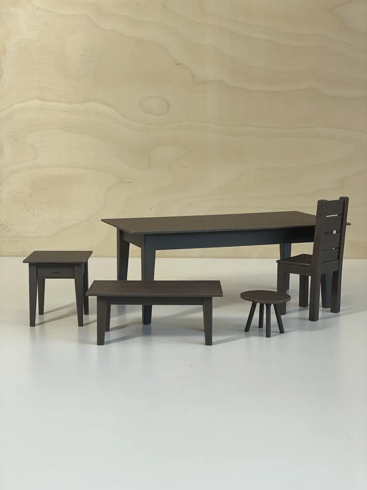 1:12 Shaker Table | Doll house Furniture by Jonah MakerWorld: Download ...