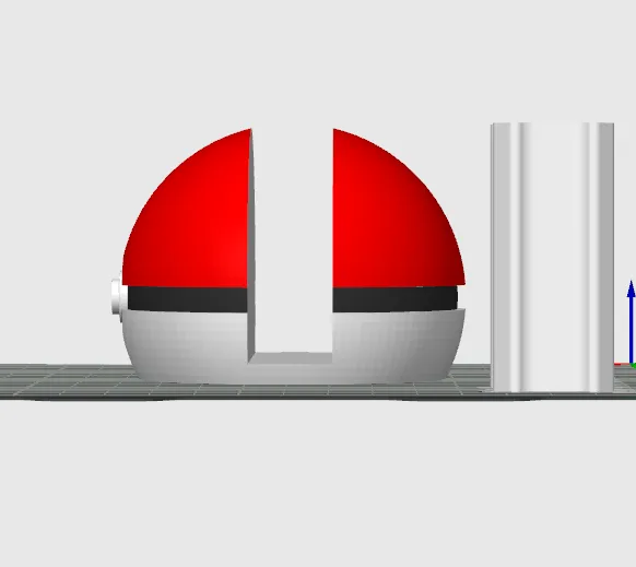 Pokeball laptop vertical stand - Free 3D Print Model - MakerWorld