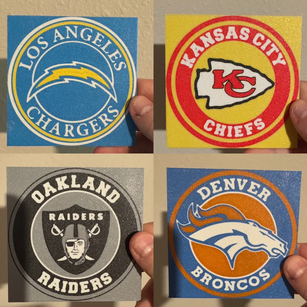 Oakland Raiders Coaster by Laced Up Prints - MakerWorld