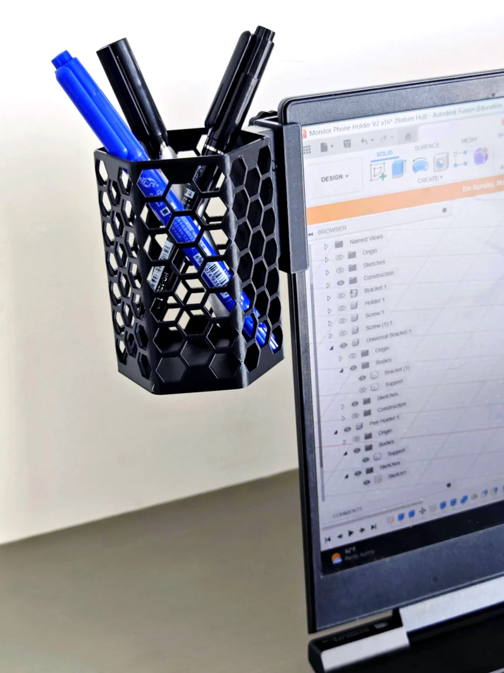 Monitor Pen And Tool Holder by Nature Hut MakerWorld: Download Free 3D ...