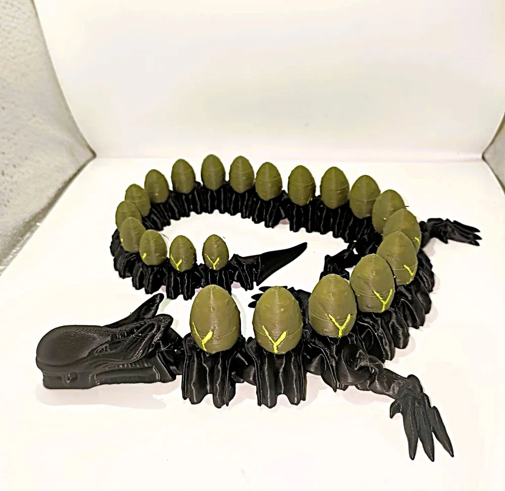 Articulated xenomorph dragon - flexi - Free 3D Print Model - MakerWorld