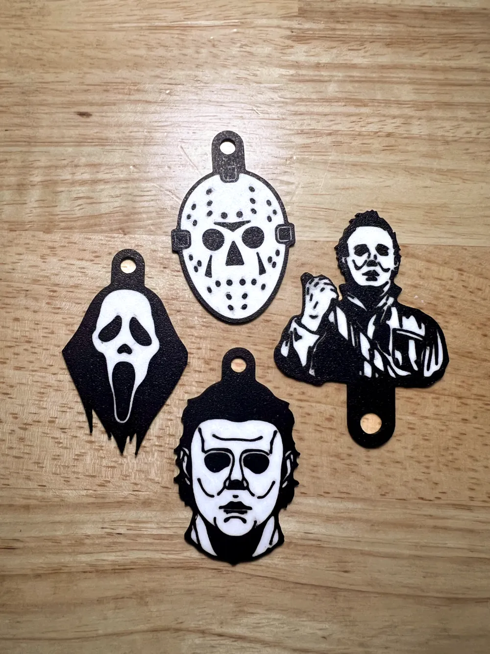 Halloween Keychain Jason, Myers, GhostFace - Free 3D Print Model ...