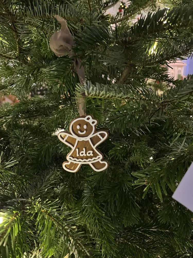 Christmas Tree Ornament Gingerbread Man - Free 3D Print Model - MakerWorld
